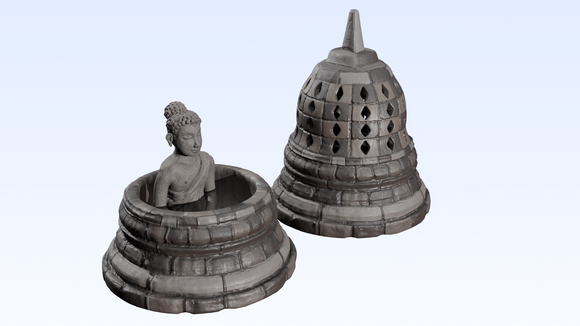Borobudur Temple Stupa 3D Model - TurboSquid 2347234