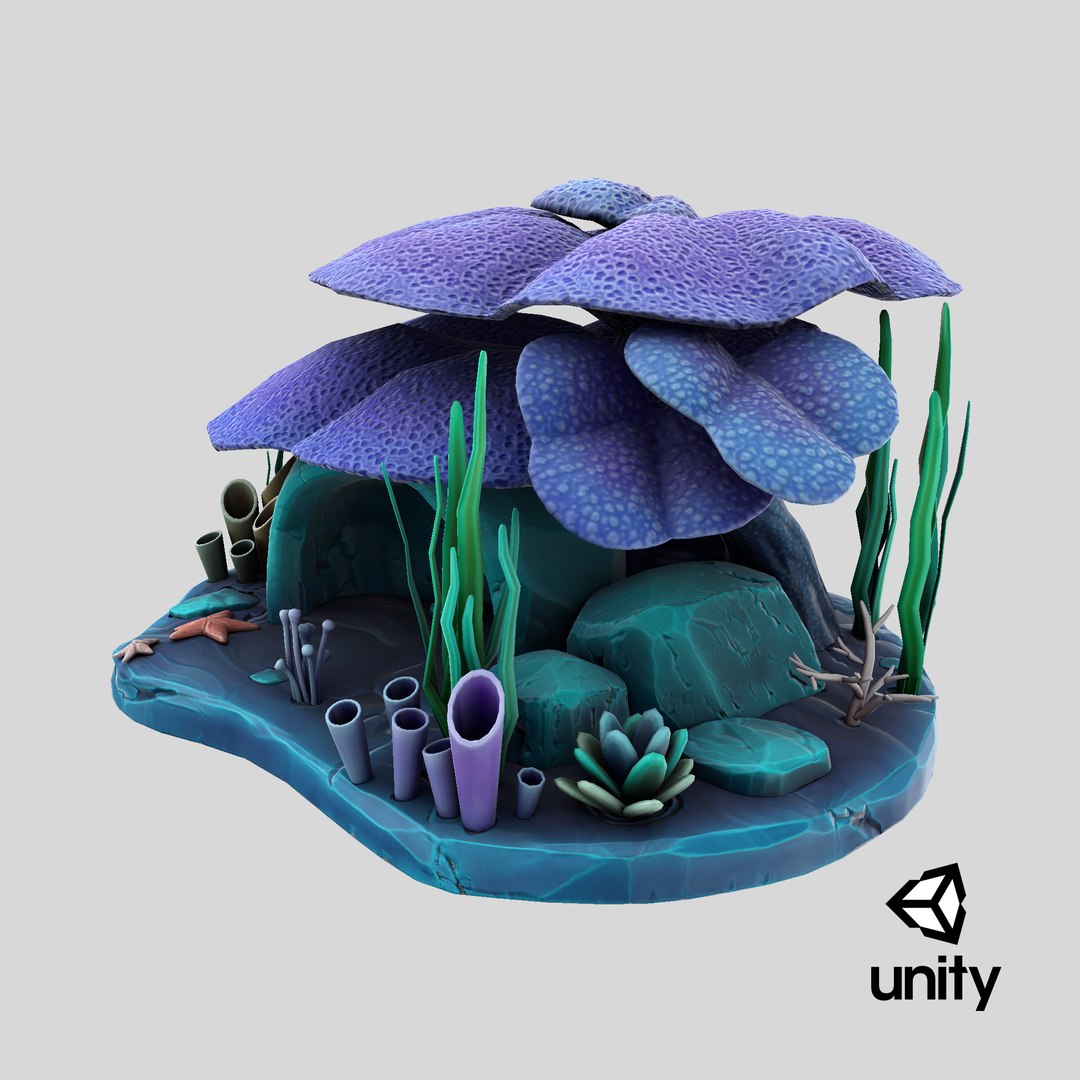 3D Cartoon Coral Reef V3 Model - TurboSquid 2224746