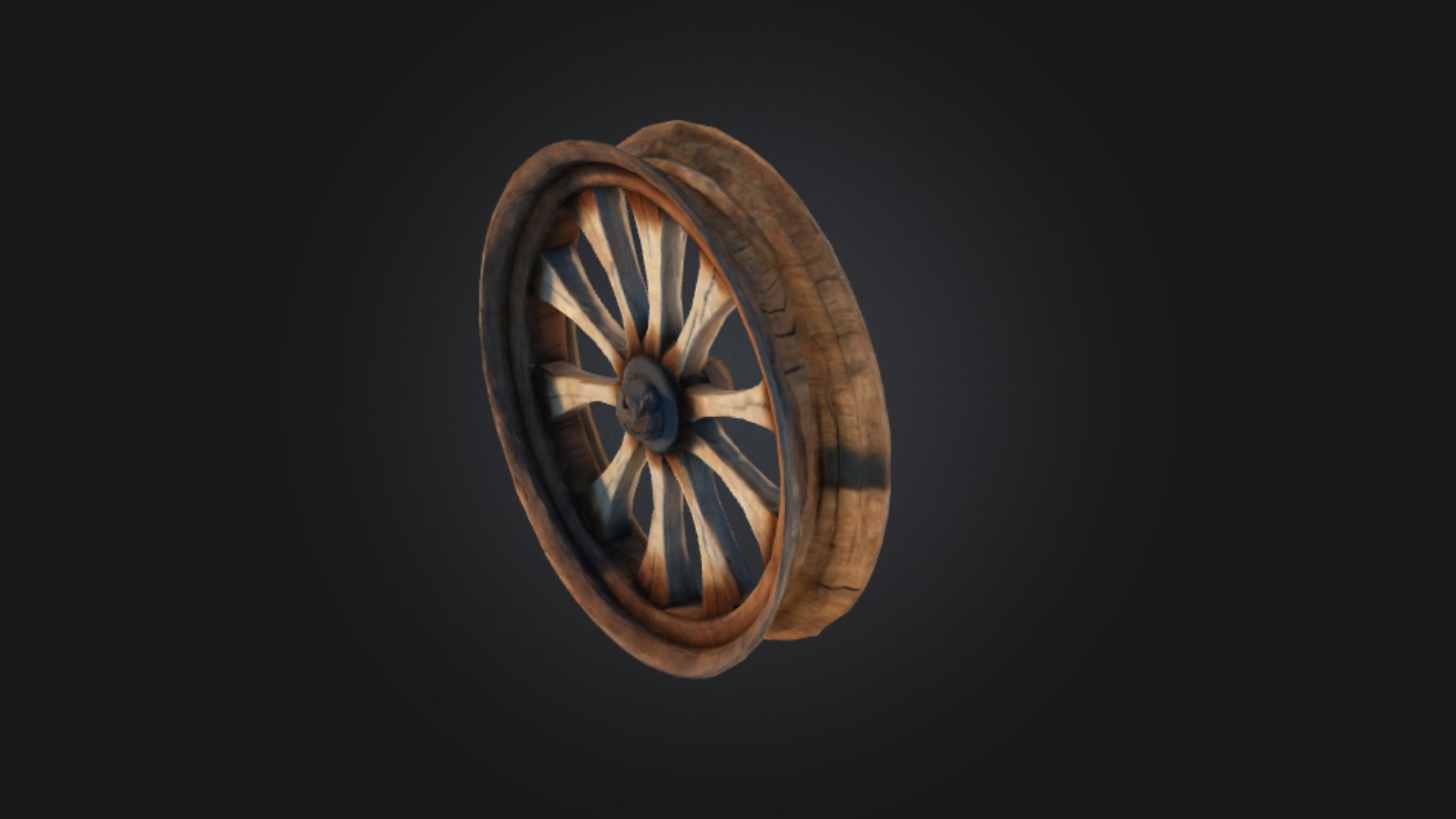 Stylized Game Ready Wagon Wheel - 3K Triangles - Low Poly - FBX OBJ ...