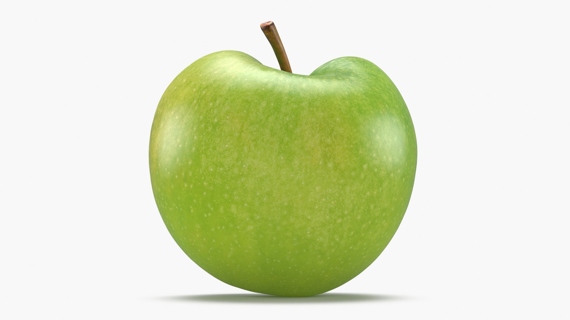 Green Apple V1 Half 01 3D Model - TurboSquid 2054638