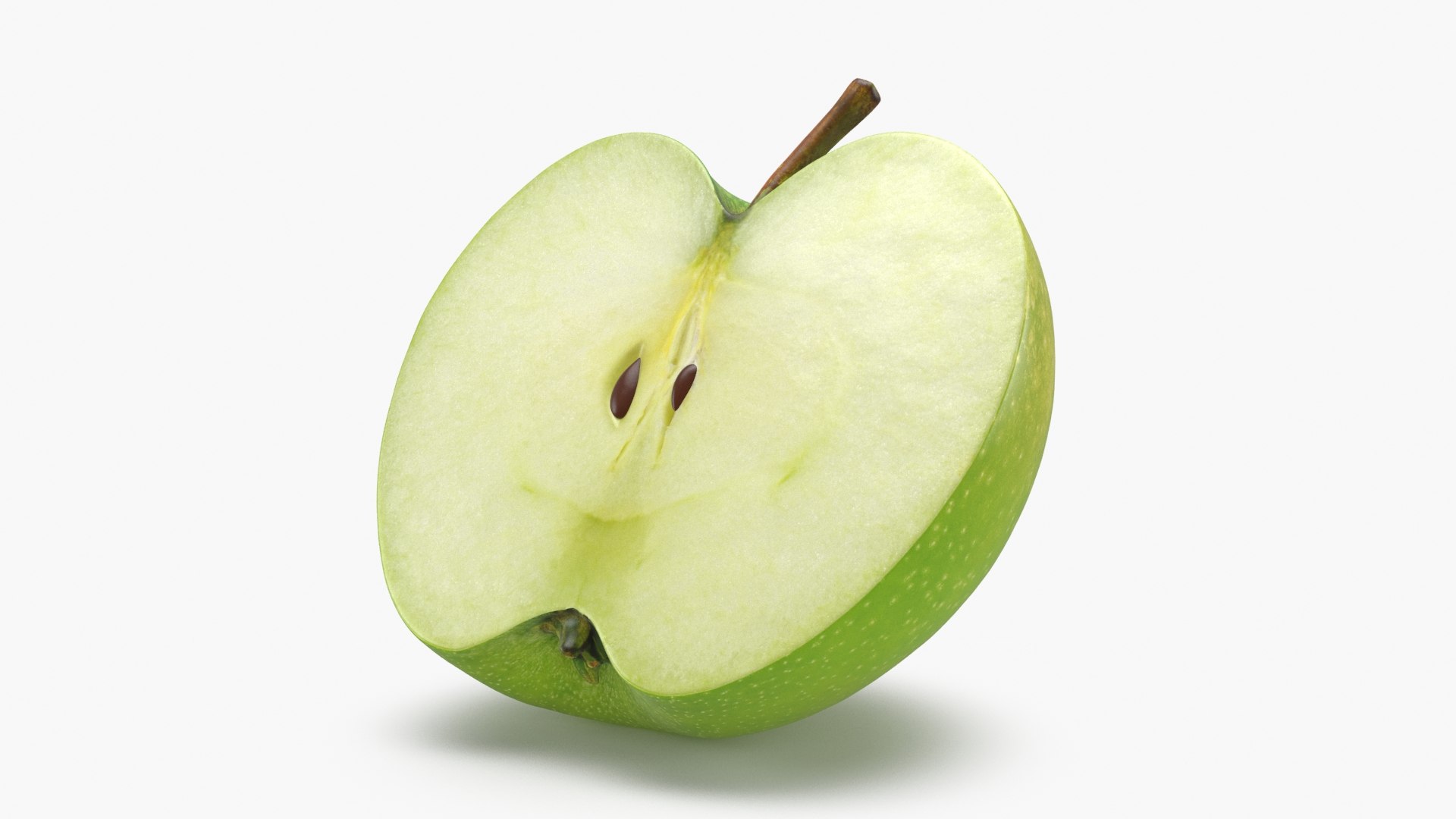 Green Apple V1 Half 01 3D Model - TurboSquid 2054638