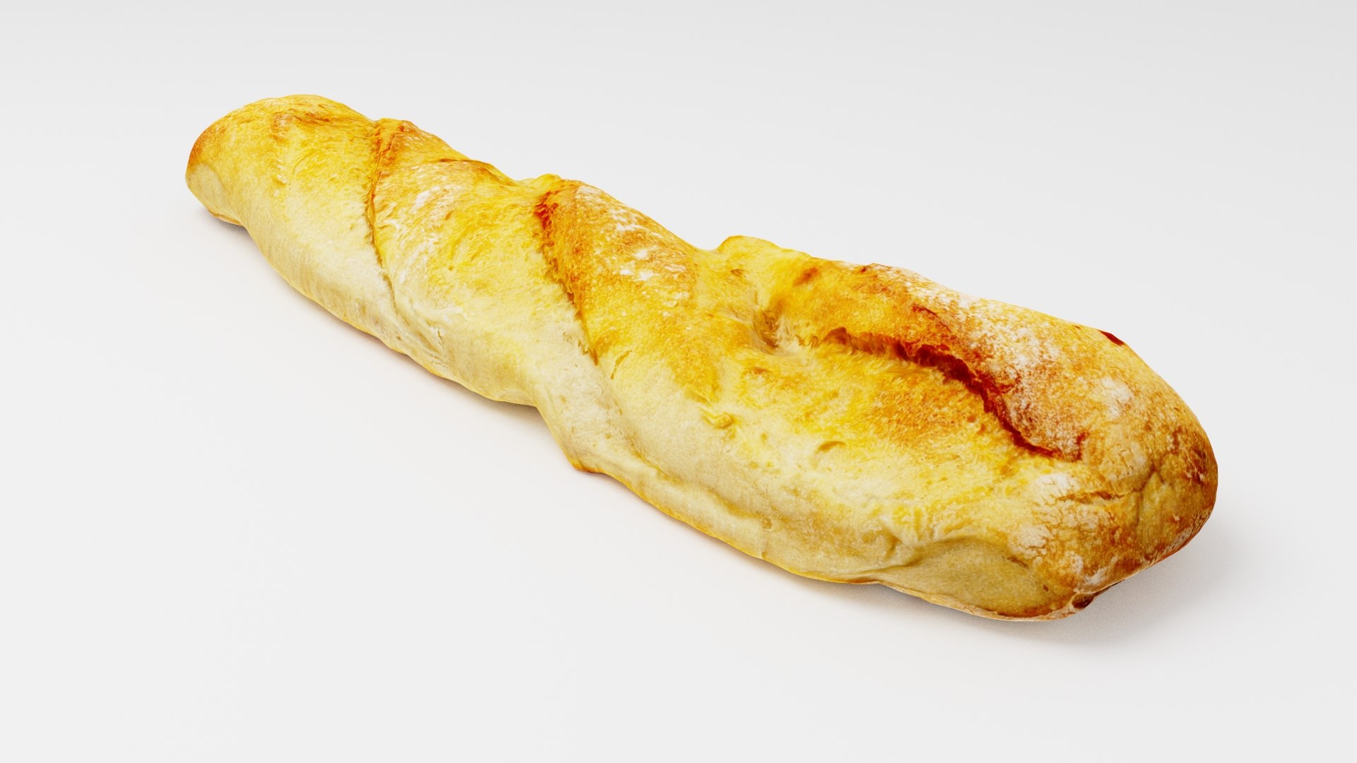 3D Baguette or French bread with cheese - TurboSquid 1715503
