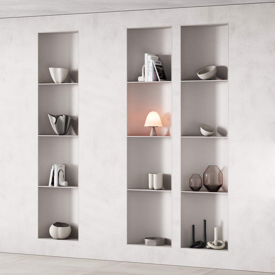 415 Bookcase And Rack 08 Halfround Semicircle Arc Modular Shelfs 01 ...