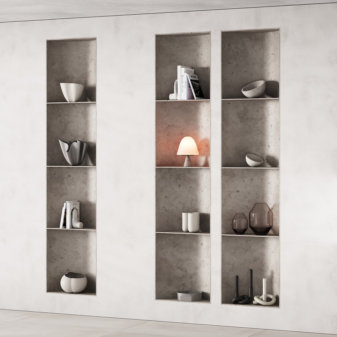 415 Bookcase And Rack 08 Halfround Semicircle Arc Modular Shelfs 01 ...