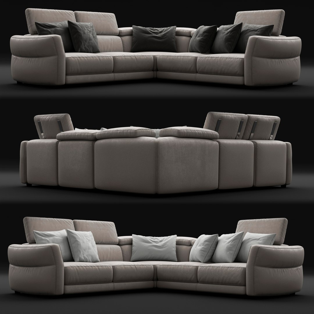 Corona notturno sofa 3D model - TurboSquid 1579354