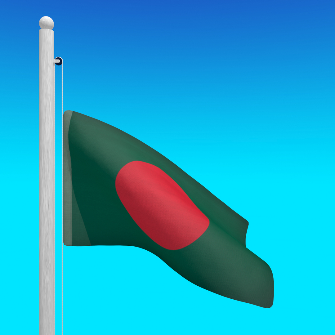 Flag Bangladesh - Loop 3d Max