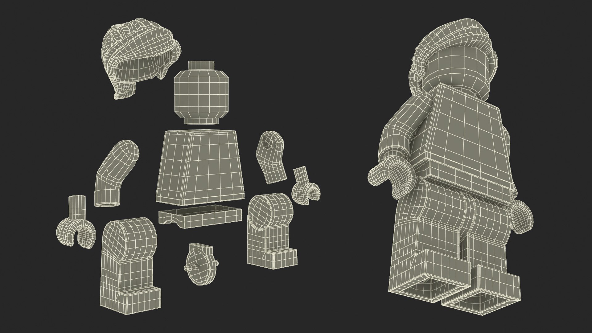 Minifigure LEGO Fashionista Rigged 3D Model - TurboSquid 2276863