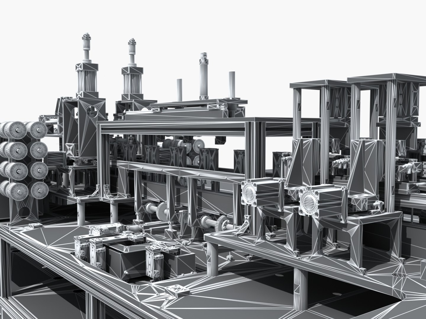 Industrial Equipment 2-Processing Assembly Line 3D Model - TurboSquid ...