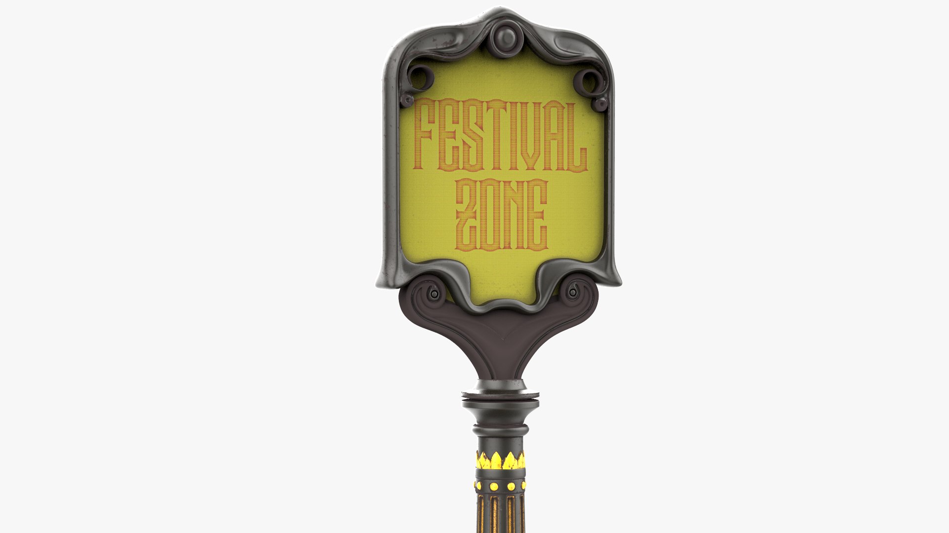 3D Steampunk Fantasy Sign Model - TurboSquid 2115597