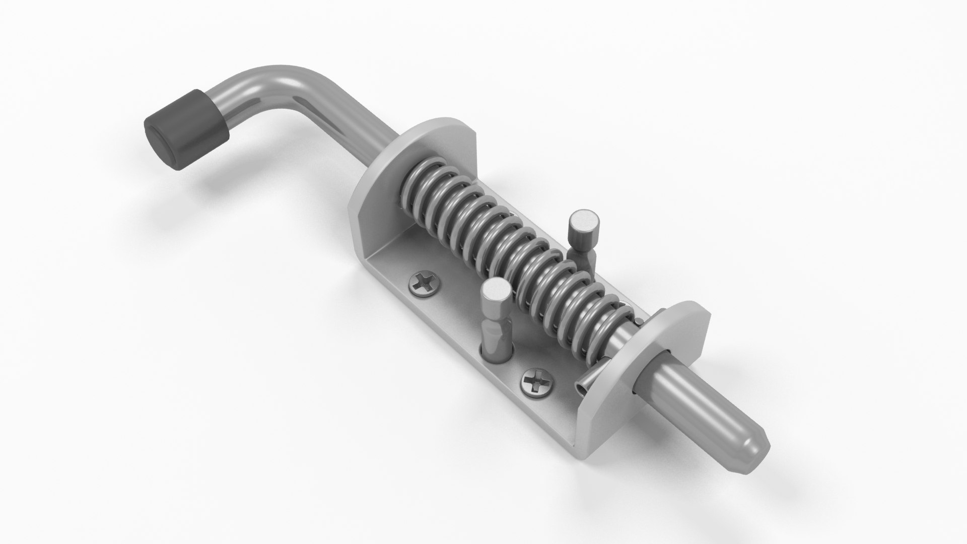 Spring Loaded Barrel Bolt Latch 3D - TurboSquid 1819485
