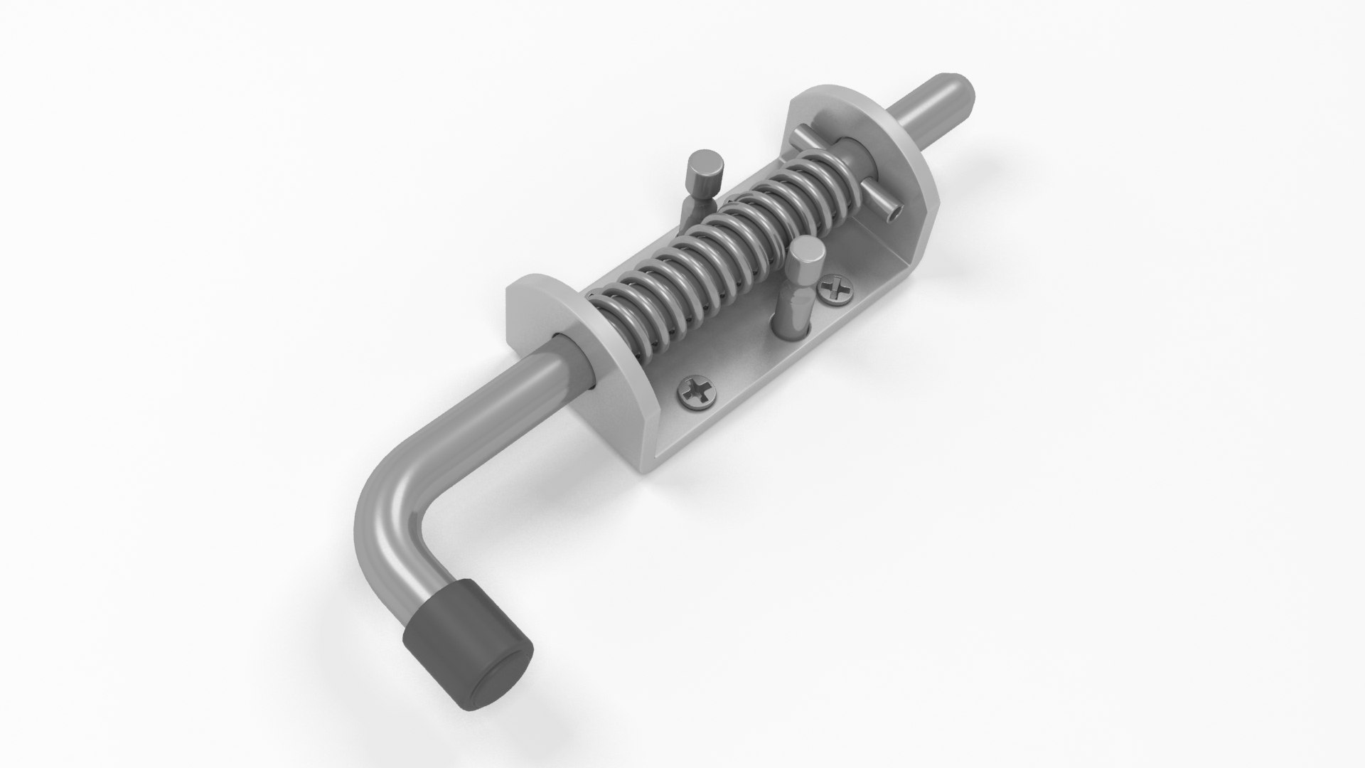 Spring Loaded Barrel Bolt Latch 3D - TurboSquid 1819485