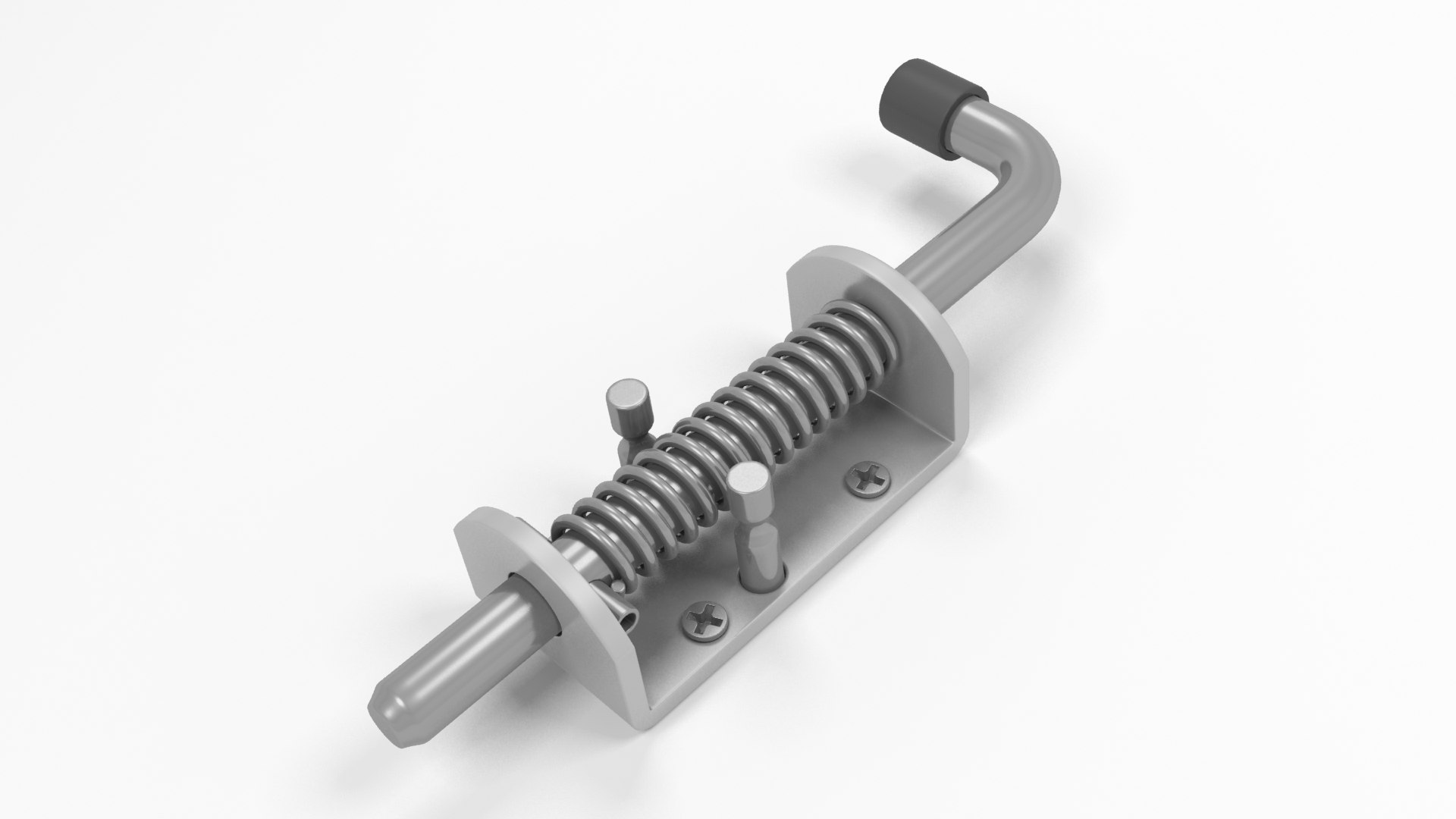 Spring Loaded Barrel Bolt Latch 3D - TurboSquid 1819485