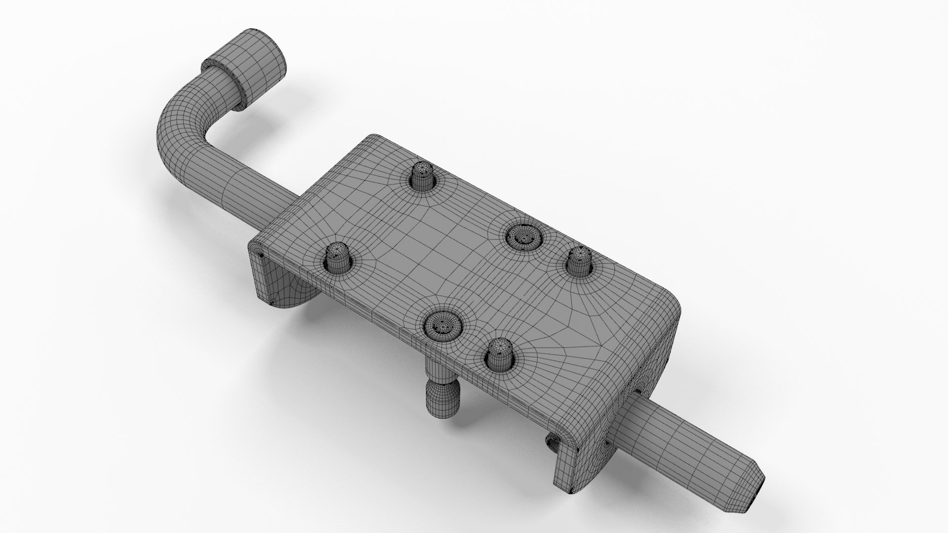 Spring Loaded Barrel Bolt Latch 3D - TurboSquid 1819485