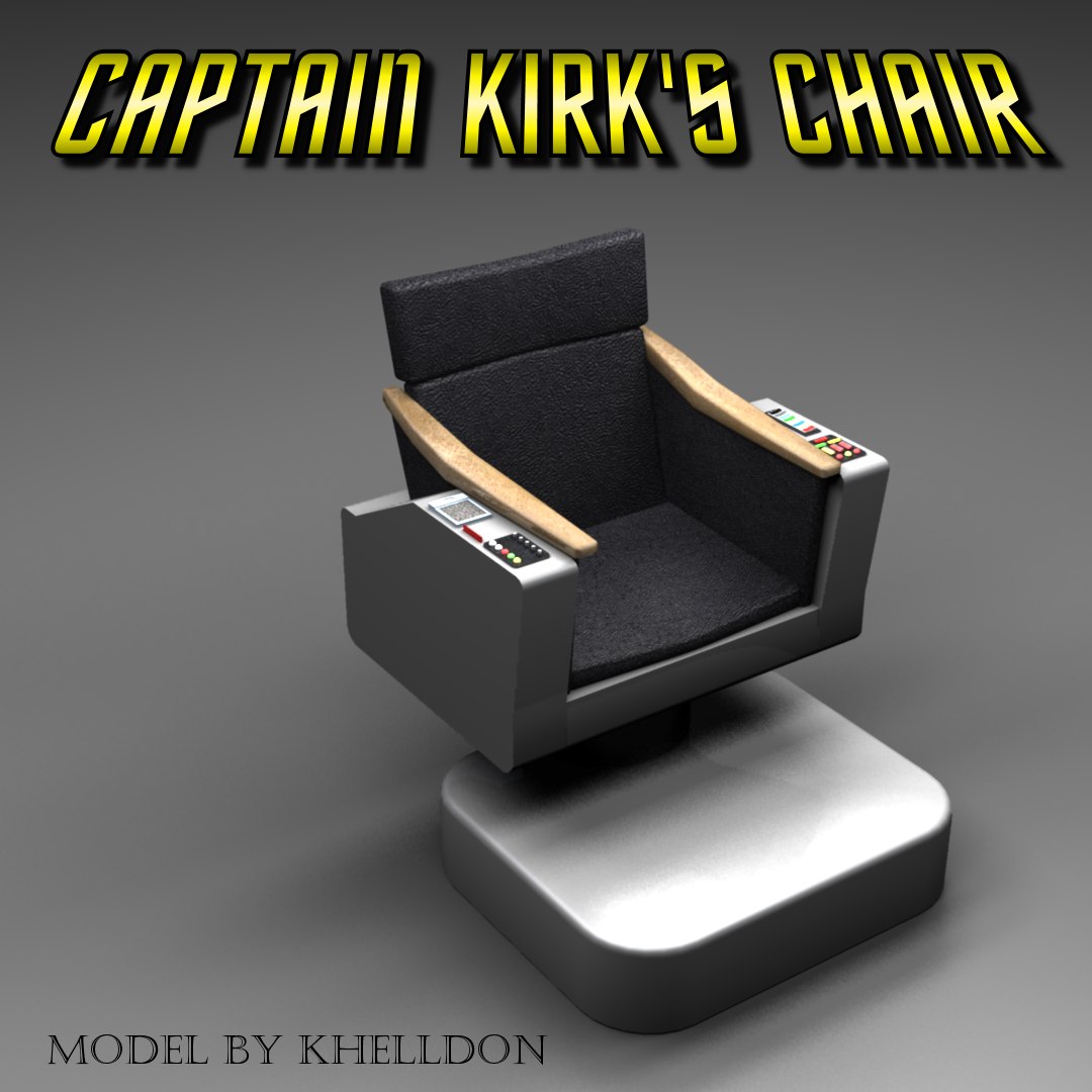 Captain Kirks Chair 3D Model - TurboSquid 1374368