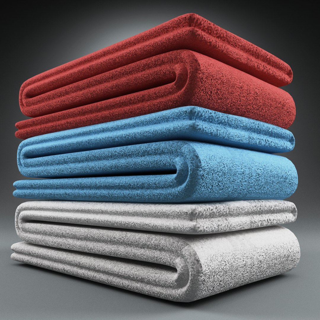 3d Model Bath Towels V1