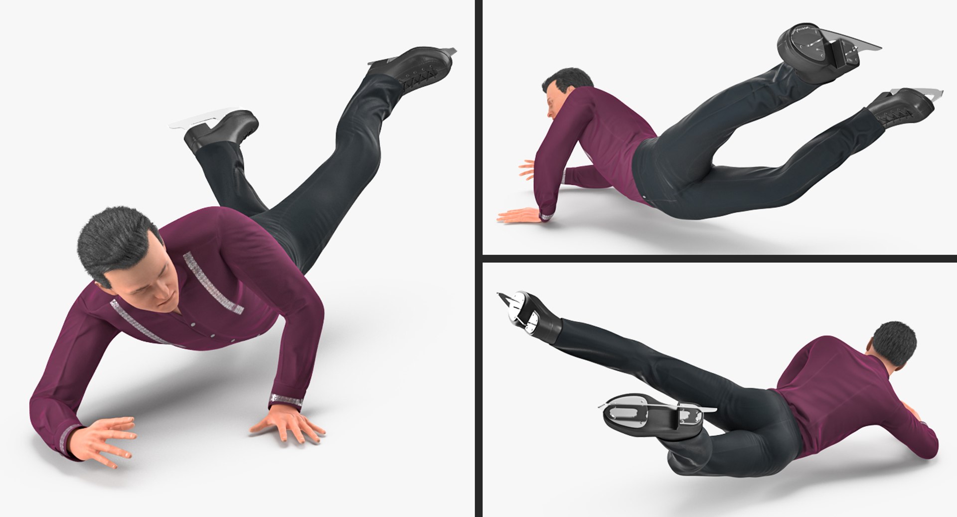 3D Model Male Figure Skater Rigged | 1148686 | TurboSquid