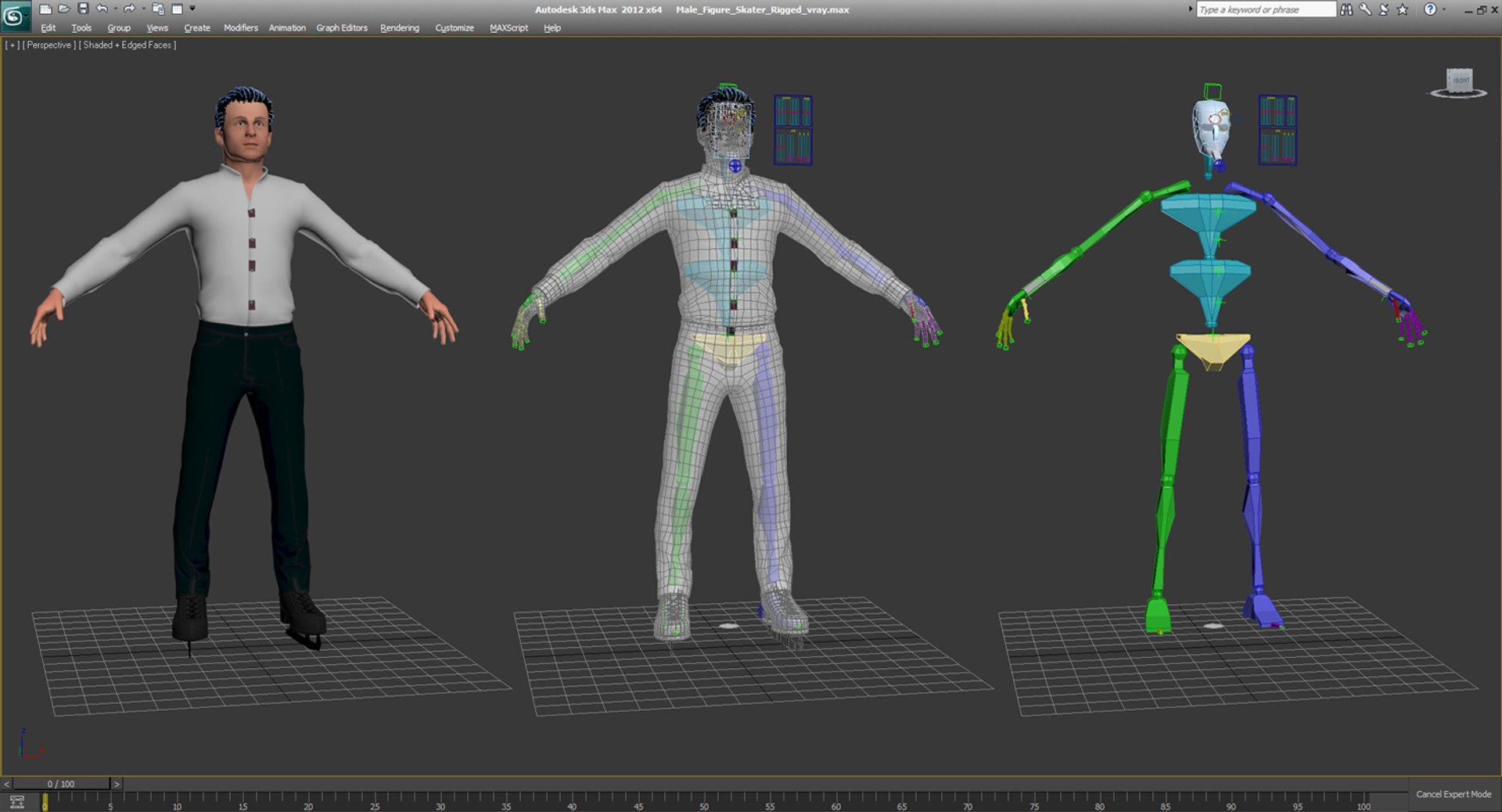 3D model male figure skater rigged | 1148686 | TurboSquid