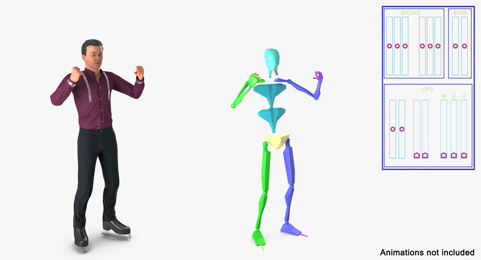 3D Model Male Figure Skater Rigged | 1148686 | TurboSquid