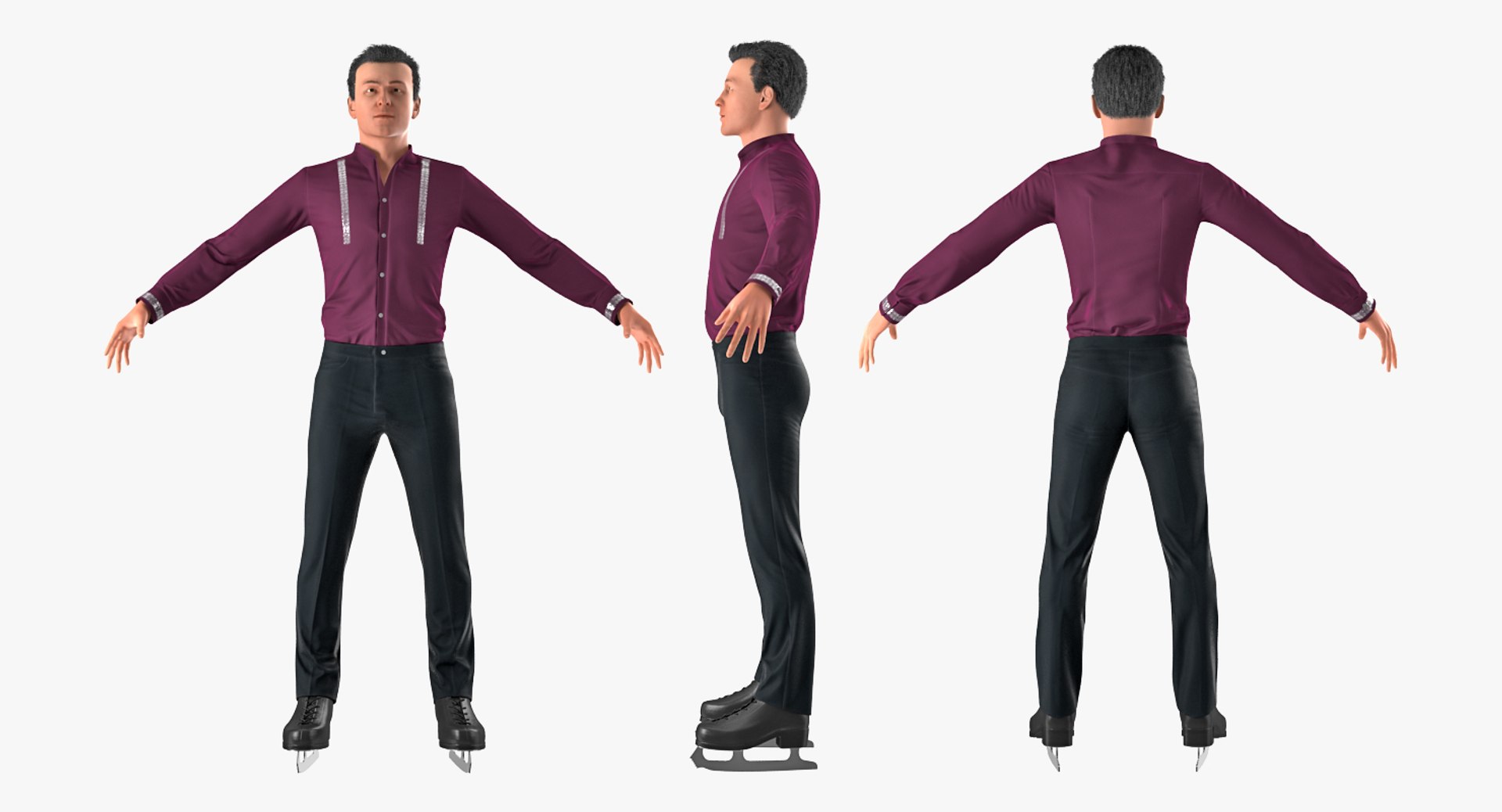 3D Model Male Figure Skater Rigged | 1148686 | TurboSquid