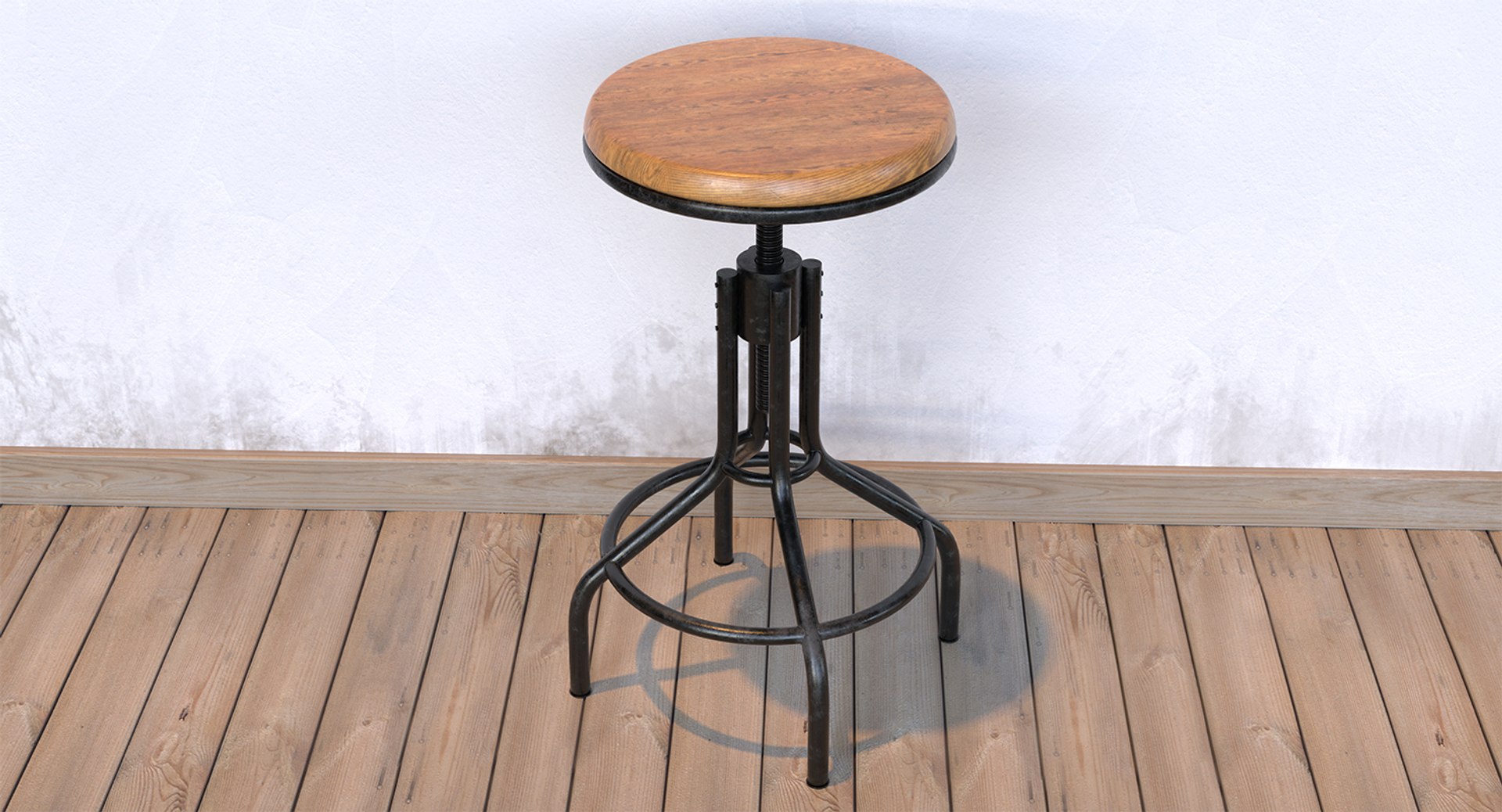 Industrial Style Stool 3D Model - TurboSquid 1288472
