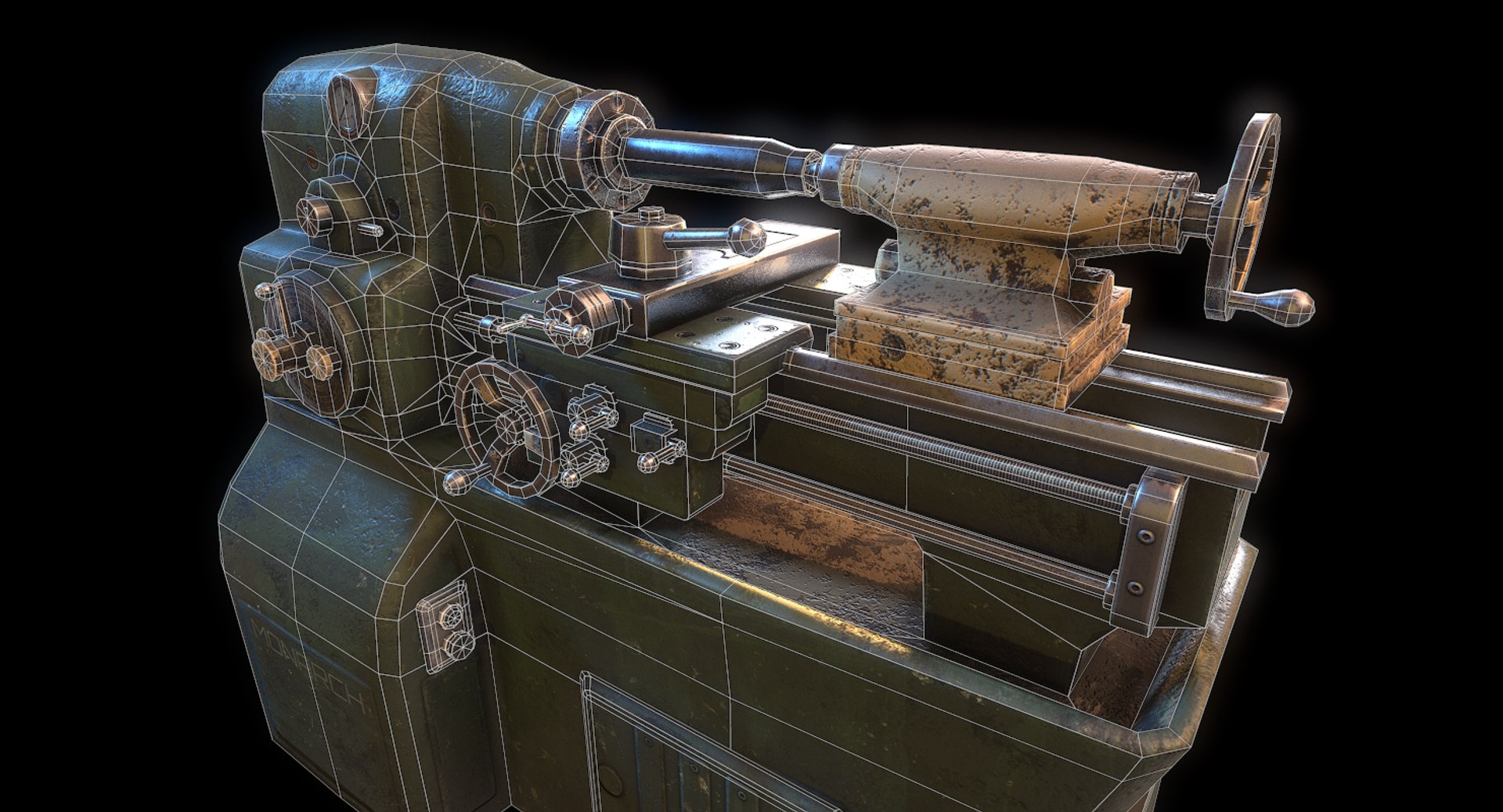 3D Lathe Wwii Industrial Machining Model - TurboSquid 1573152