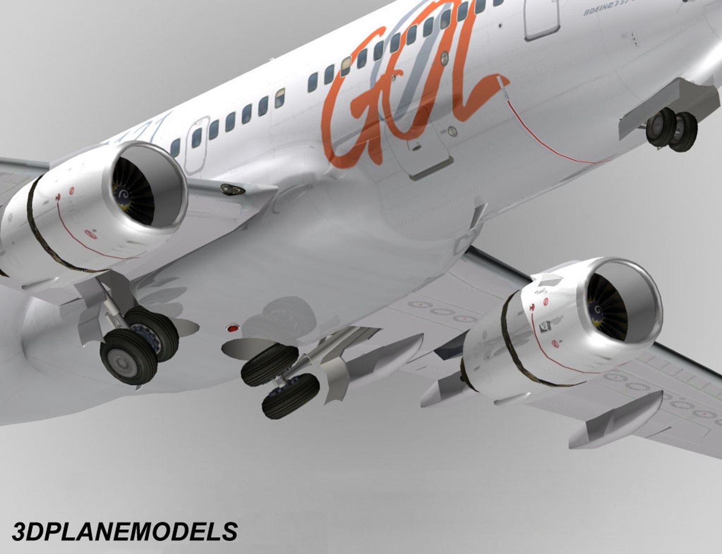 3d Model B737-700 Gol Transportes Aereos