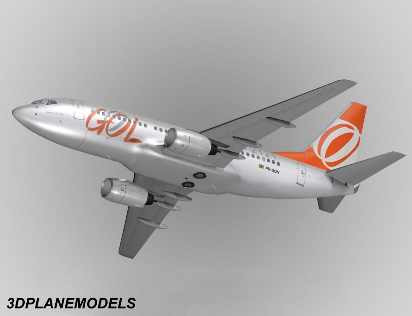 3d Model B737-700 Gol Transportes Aereos