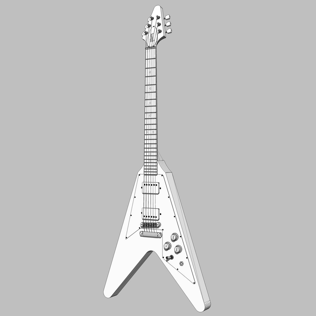 gibson flying v 3d model