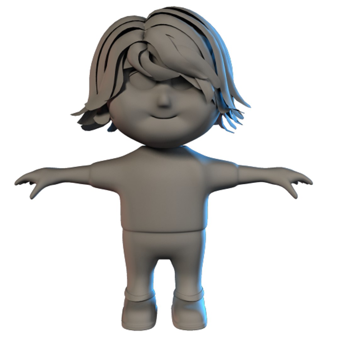 3d Model Cute Kid