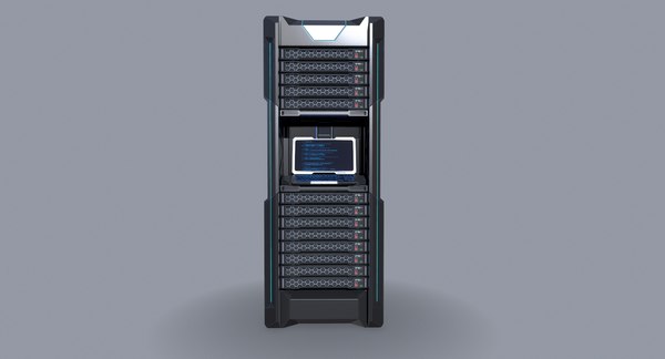 Sci-Fi-Server-Rack 3D-Modell - TurboSquid 1350863