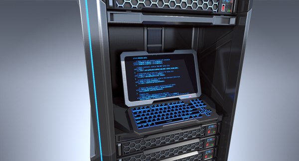 Sci-Fi-Server-Rack 3D-Modell - TurboSquid 1350863