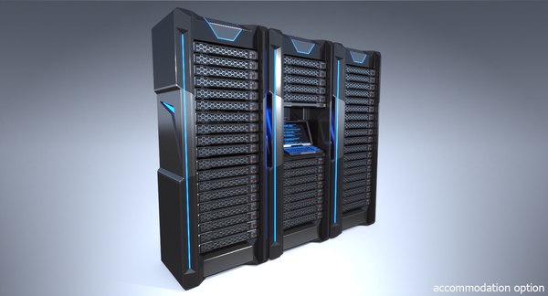 Sci-Fi-Server-Rack 3D-Modell - TurboSquid 1350863