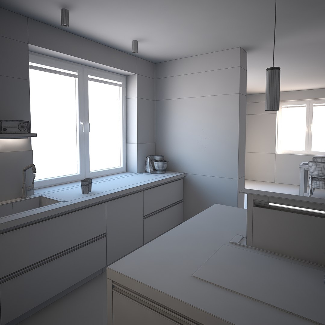 3d Kitchen Scene Model