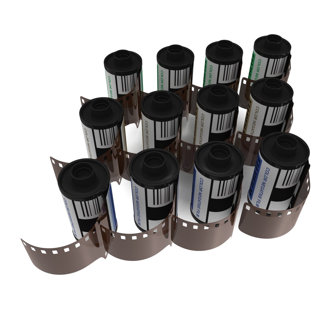 film roll 35mm set 3d model