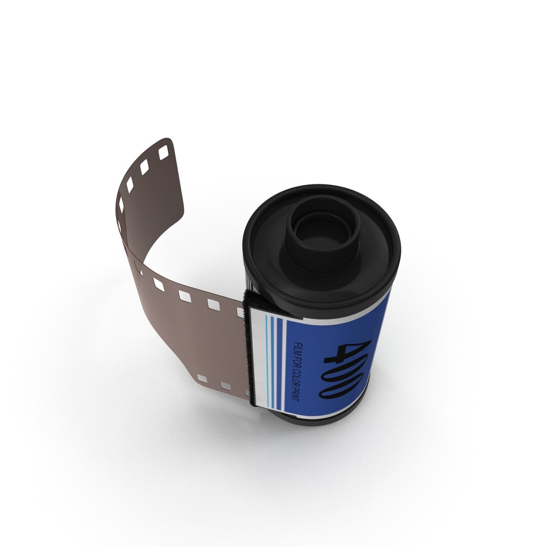 Film Roll 35mm Set 3d Model