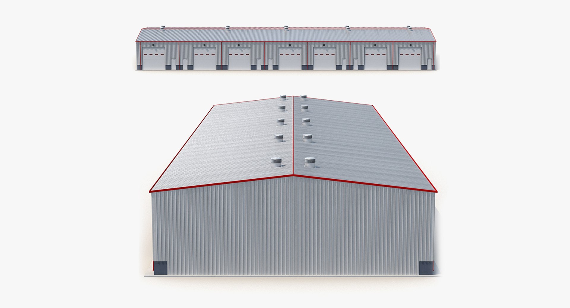 Warehouse hangars 3D model - TurboSquid 1377577