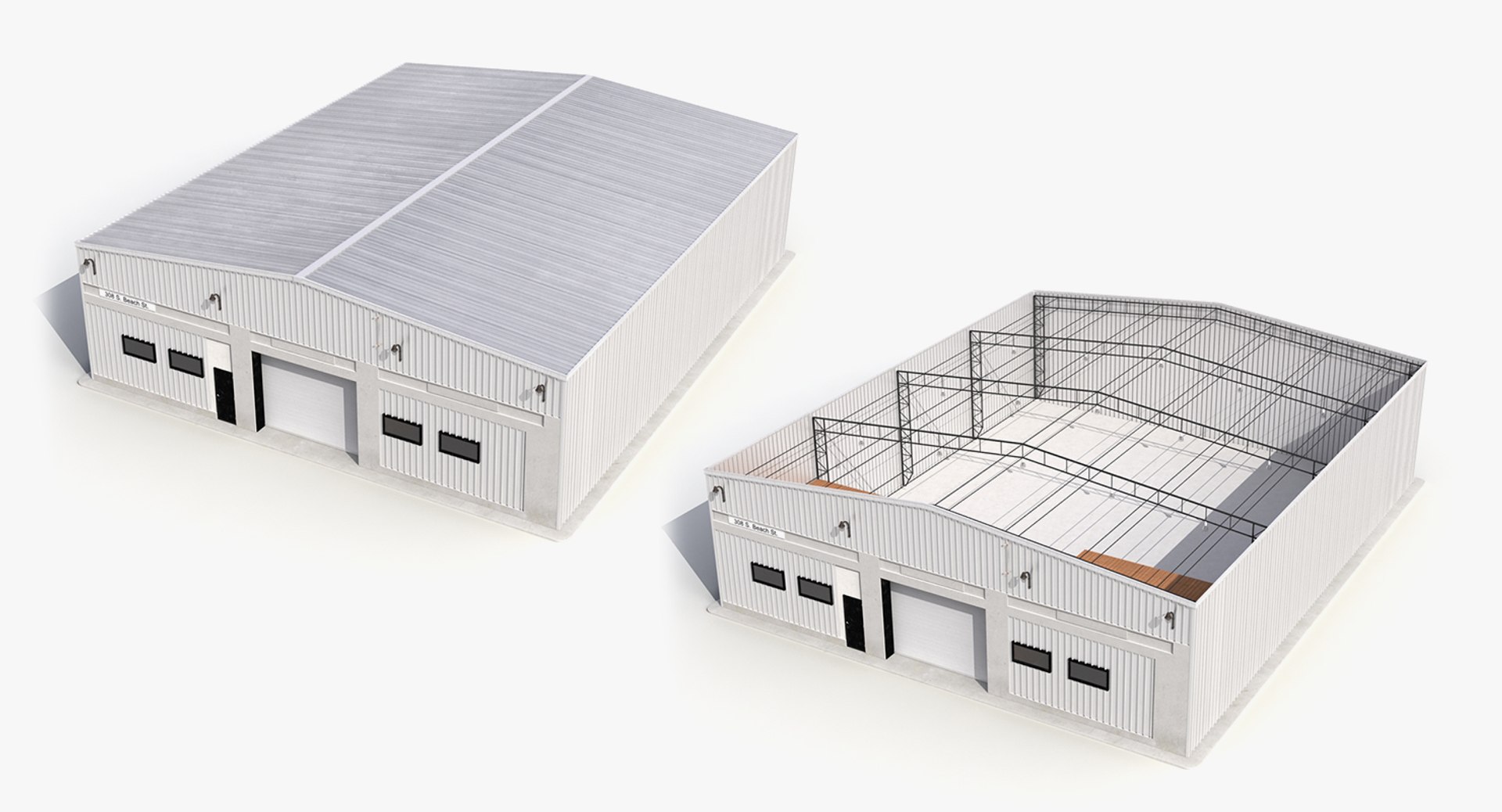Warehouse hangars 3D model - TurboSquid 1377577