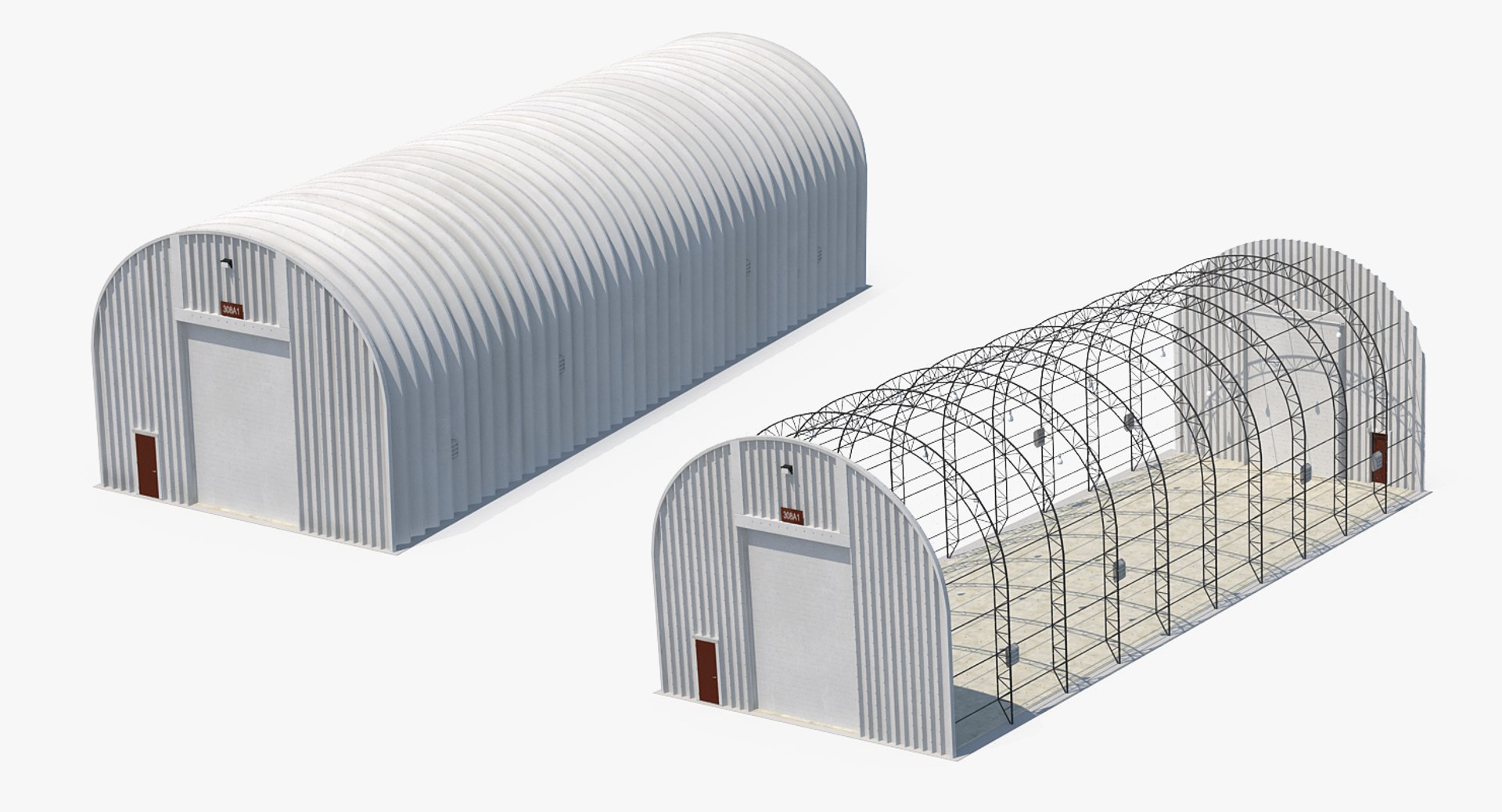 Warehouse hangars 3D model - TurboSquid 1377577
